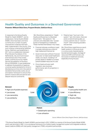 Devolution of Healthcare Services Kenya_Conference Report | PDF