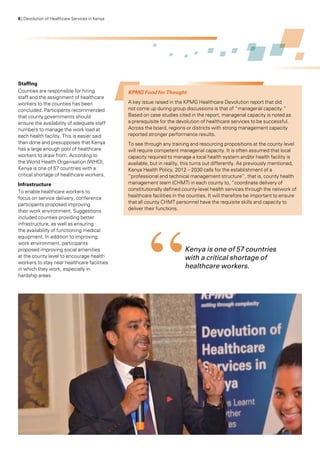 Devolution of Healthcare Services Kenya_Conference Report | PDF