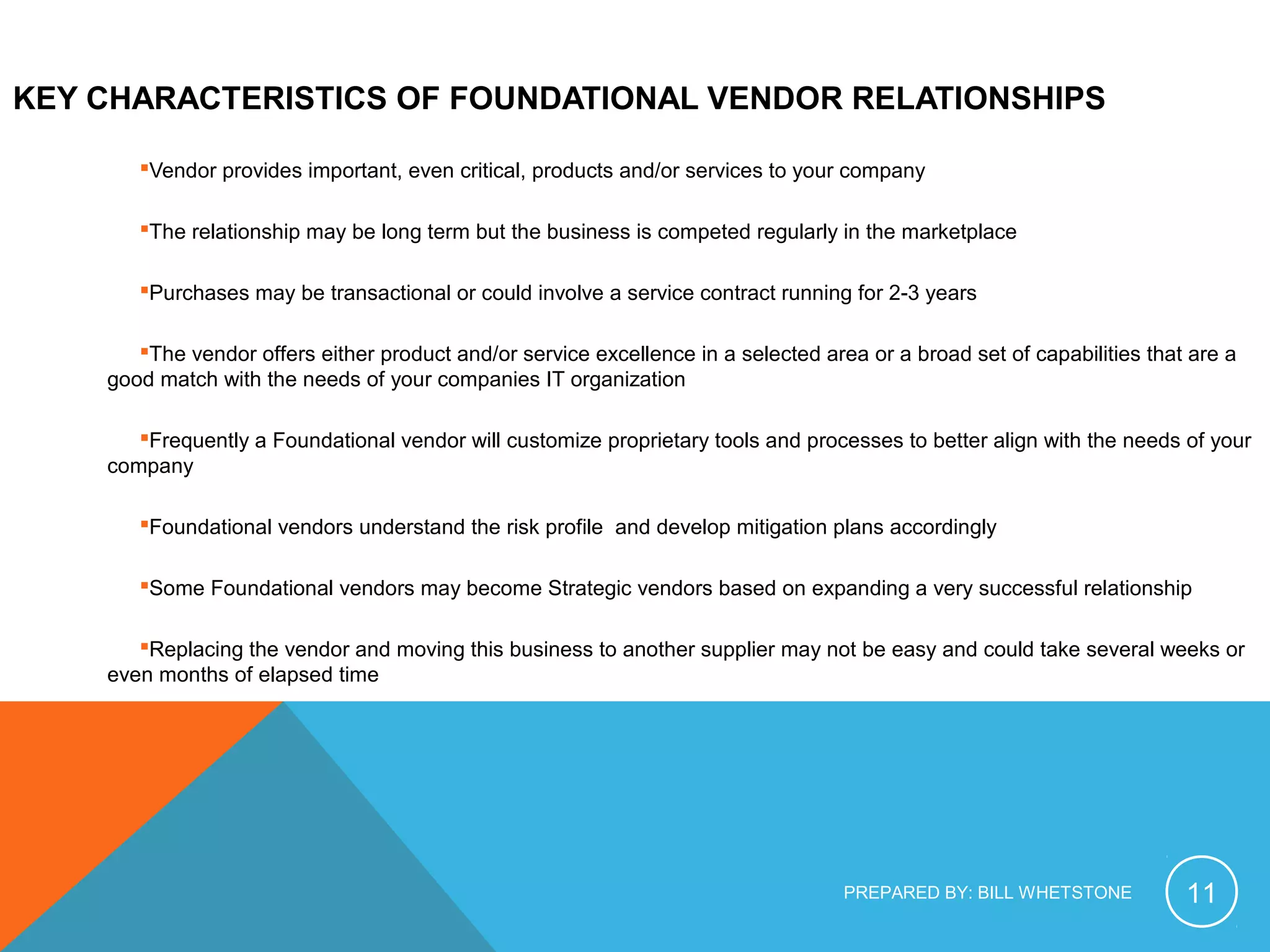 IT Strategic Vendor Management | PPT