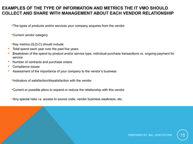 IT Strategic Vendor Management | PPT