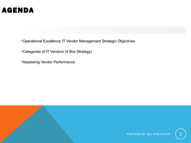 IT Strategic Vendor Management | PPT