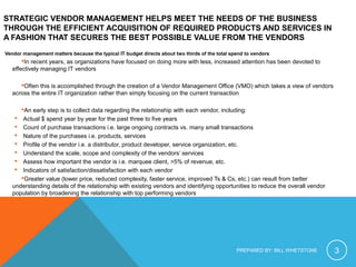 IT Strategic Vendor Management | PPT