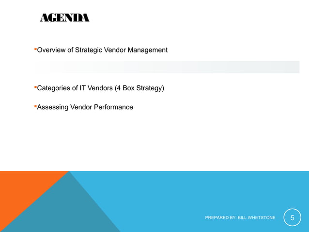 IT Strategic Vendor Management | PPT
