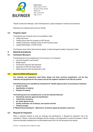 Attachement 3 61T01411 - Construction Execution Plan | PDF