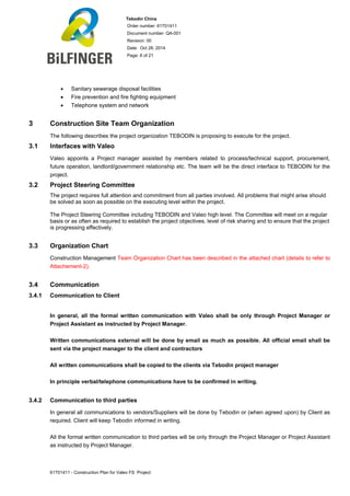 Attachement 3 61T01411 - Construction Execution Plan | PDF