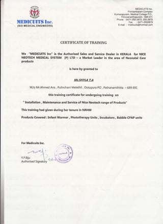 Training Certificates | PDF