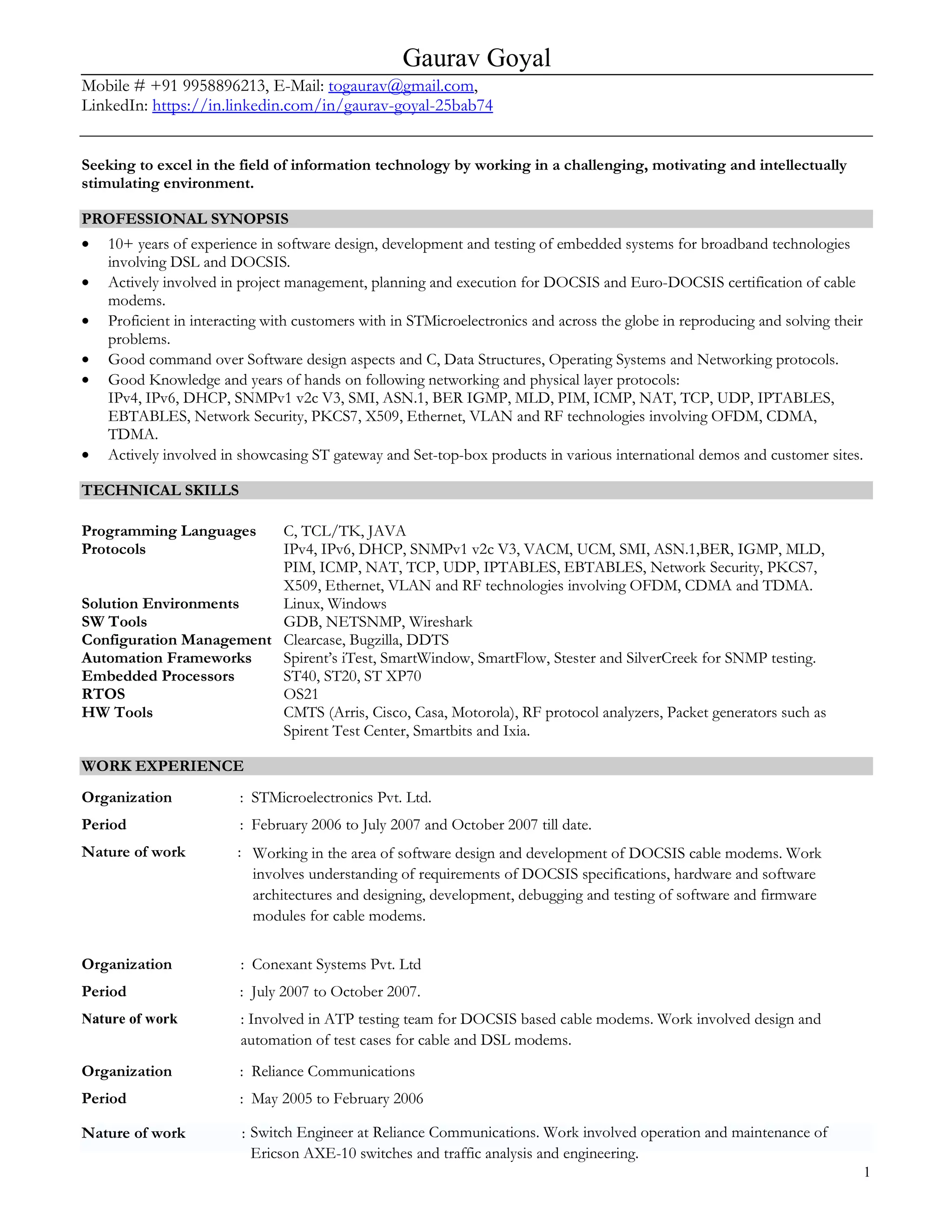 Resume_Gaurav_Goyal_26022016 | PDF