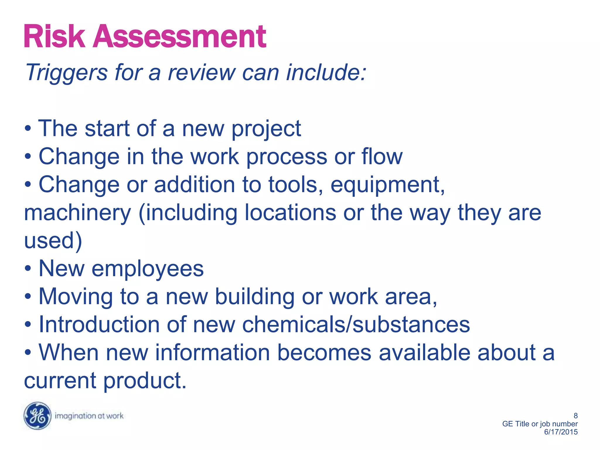 Safety Risk Assessment {Slide} PP. 09-19-12 - | PPTX