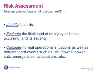 Safety Risk Assessment {Slide} PP. 09-19-12 - | PPTX