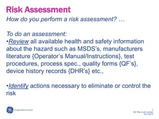 Safety Risk Assessment {Slide} PP. 09-19-12 - | PPTX
