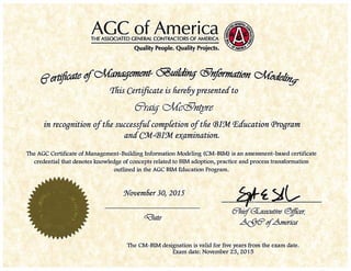 CM-BIM CERTIFICATION | PDF