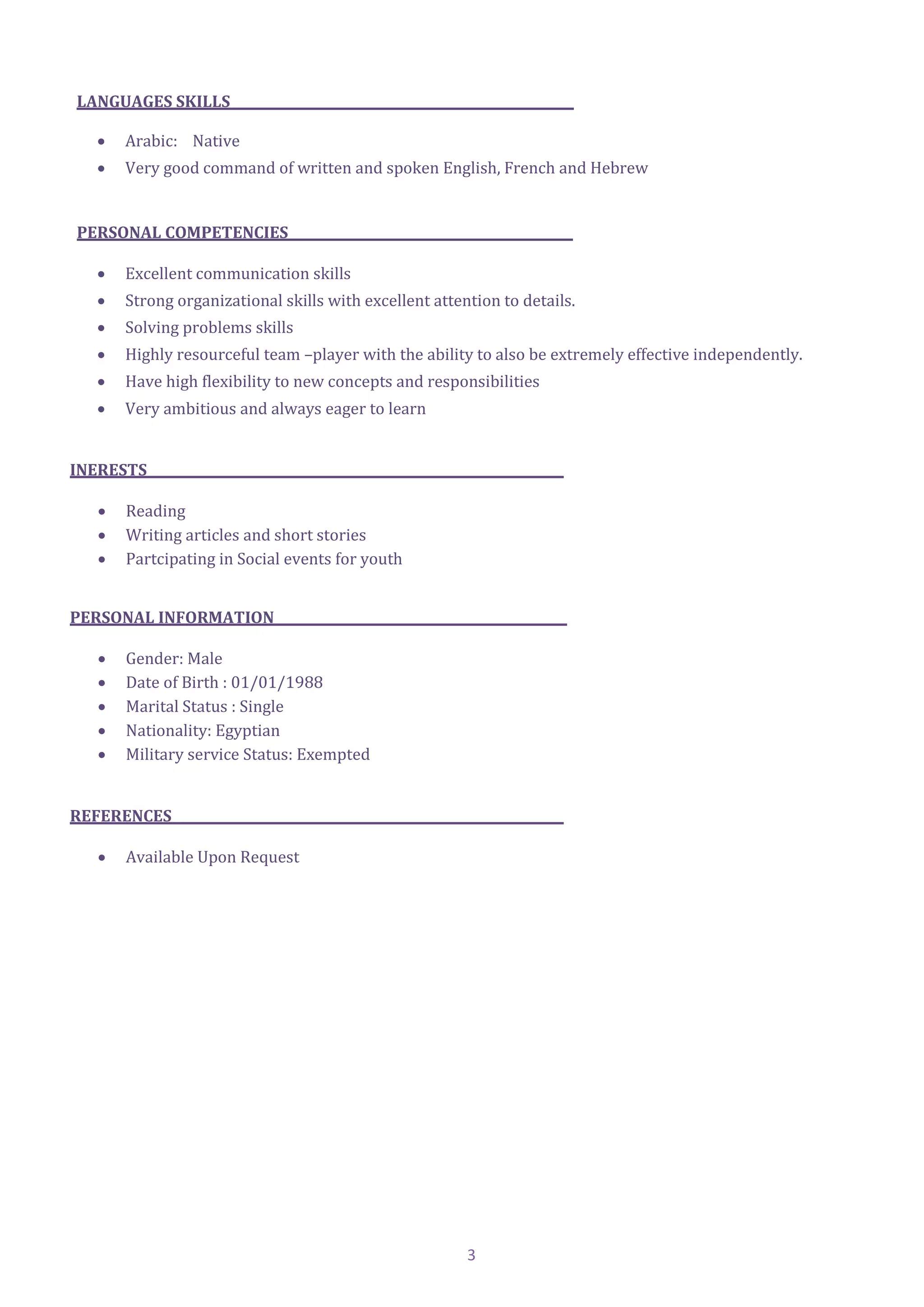 Mohab Farrag CV | PDF