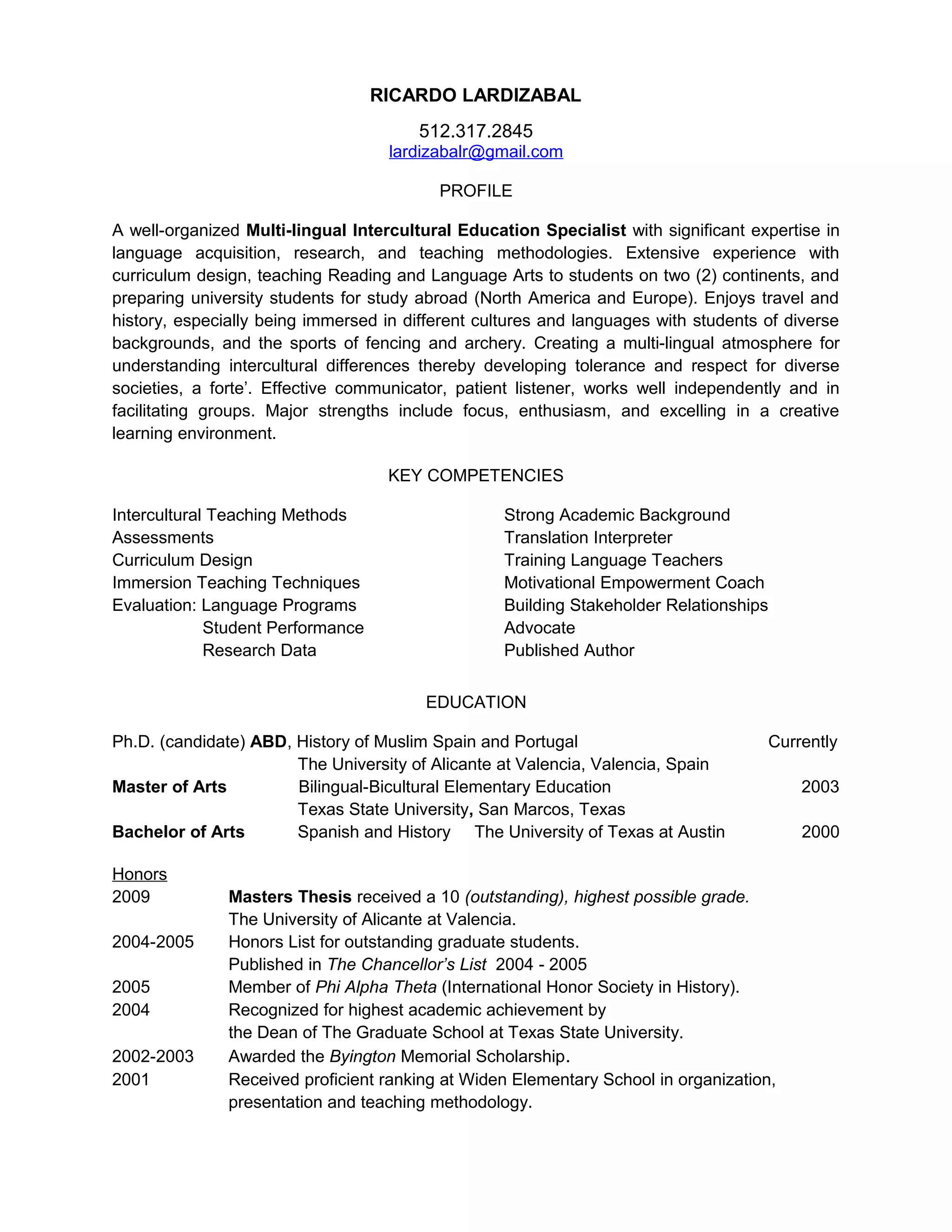 Ricardo Lardizabal_resume1 | DOC