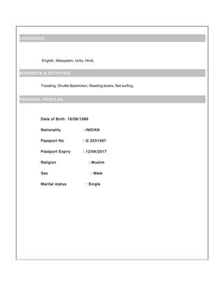 AJMAL CV | DOC | Computing | Technology & Computing