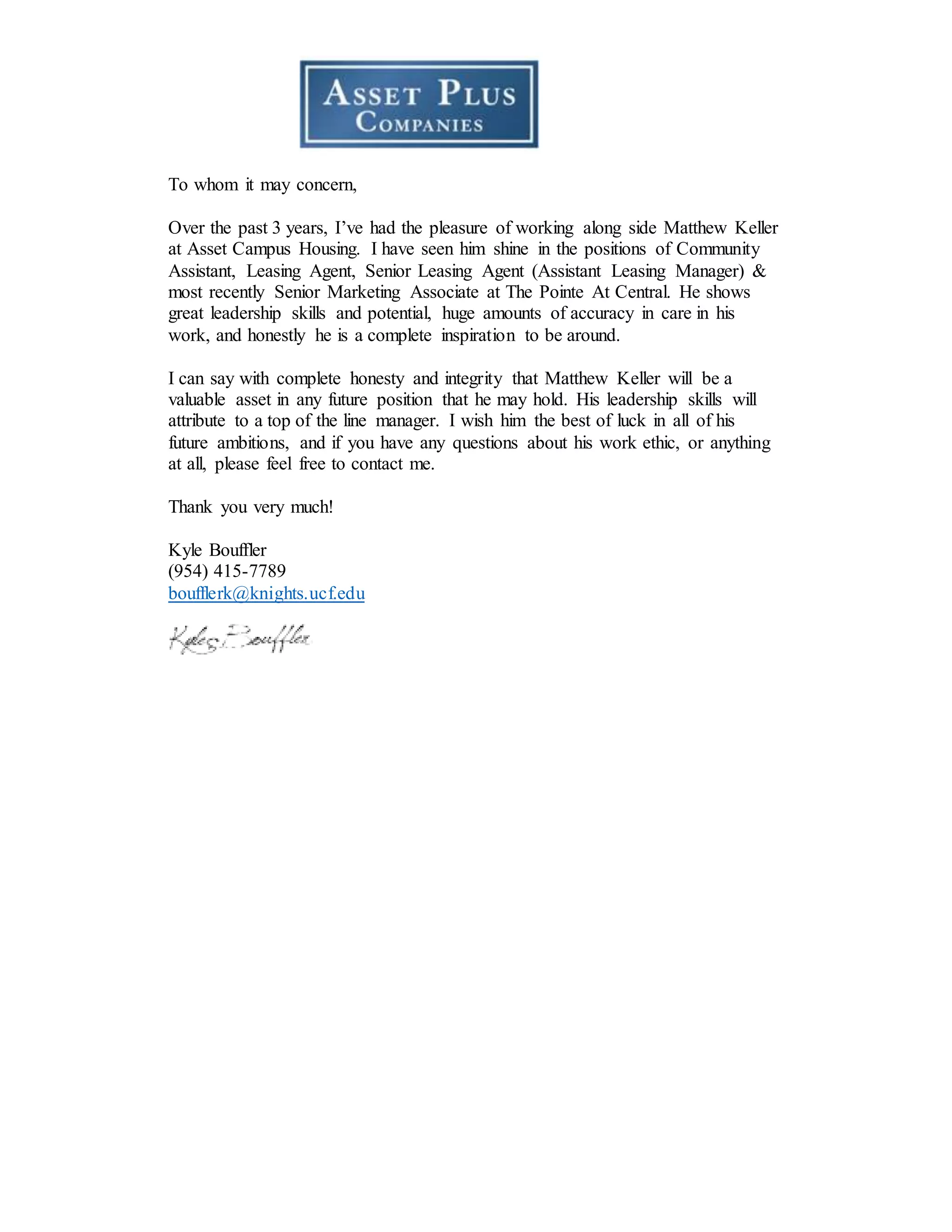 Kyle Bouffler | DOCX