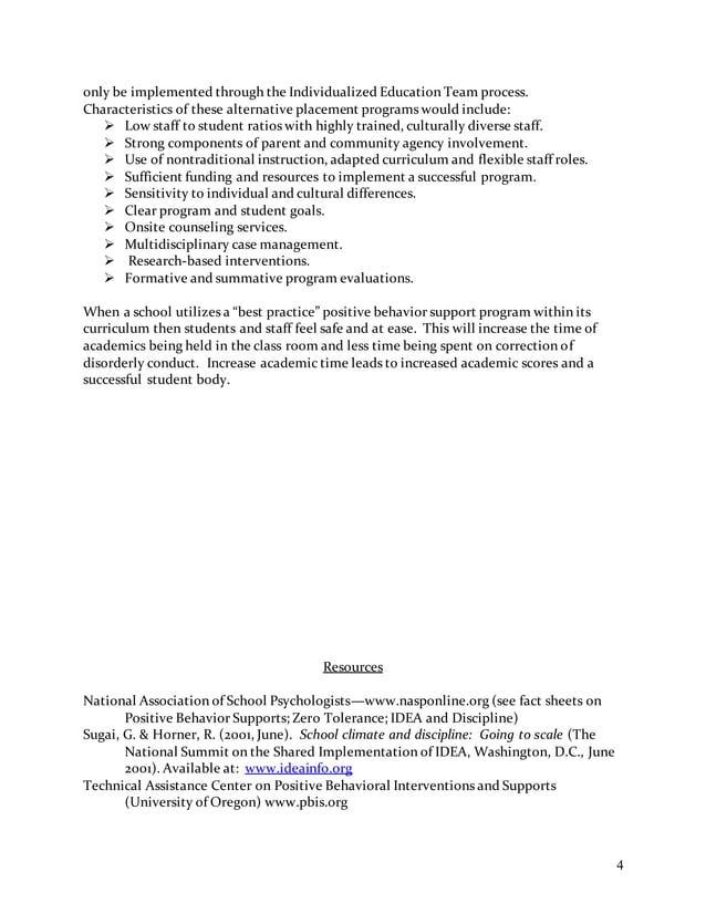 Fair and Effective Discipline | DOCX | Special Education | Education