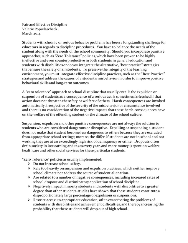 Fair and Effective Discipline | PDF