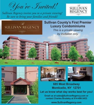 Open House Invitation Sullivan Regency | PDF