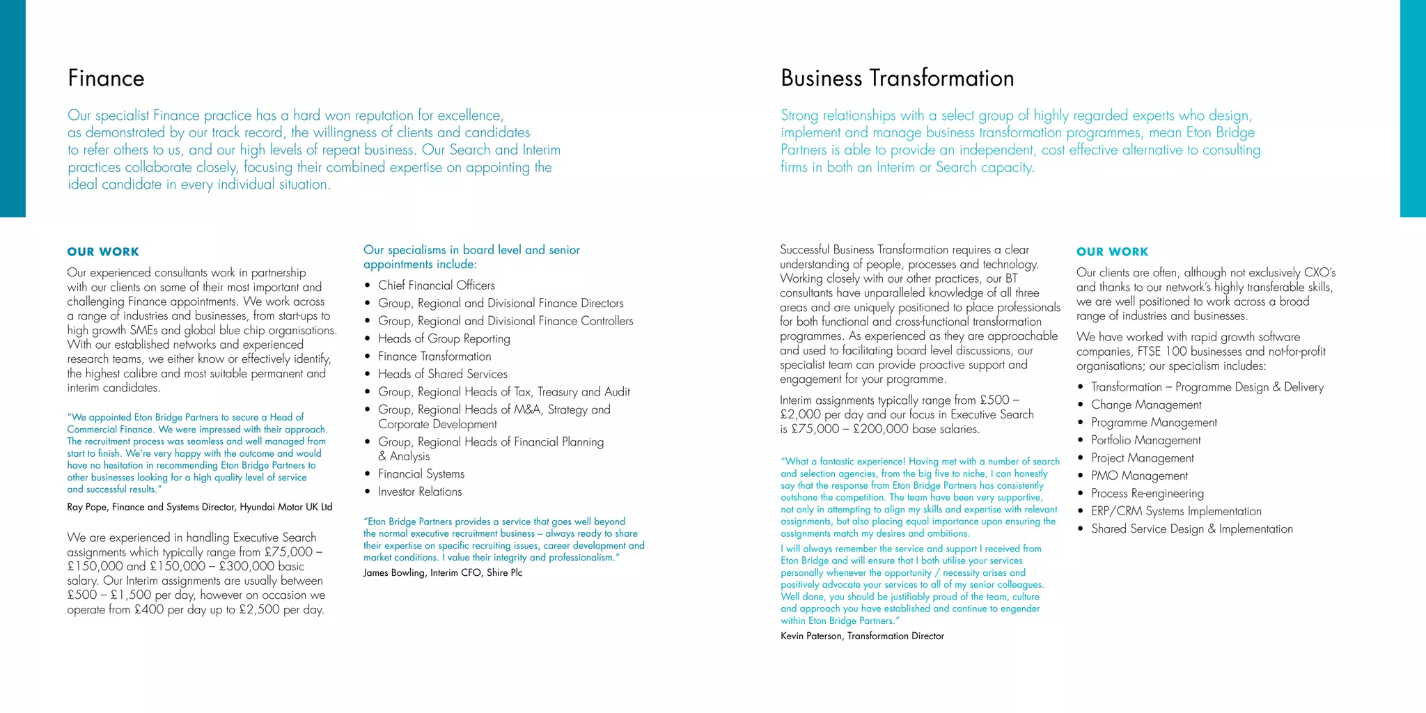 Eton Bridge Partners Brochure | PDF | Management Consulting Industry ...