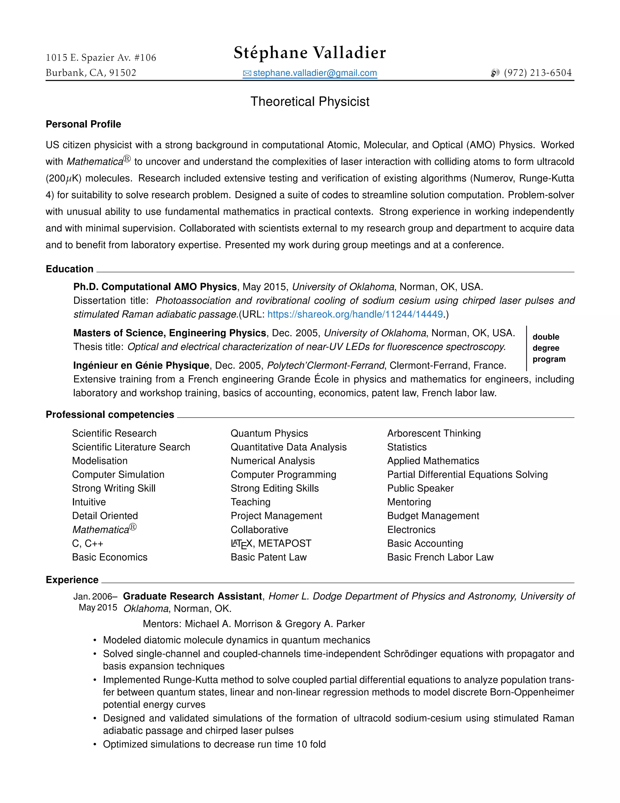 StephaneValladier-Resume_v3-1 | PDF