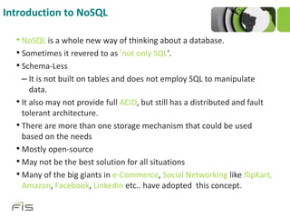 NoSql Brownbag | PPT