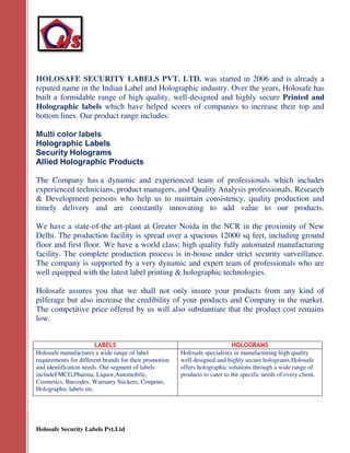 Company profile | PDF | Industrial Property | Real Estate