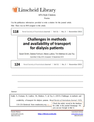 APA nursing handout | DOCX