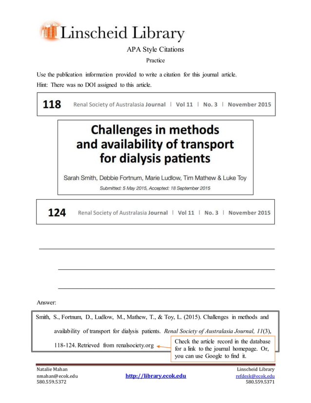 APA nursing handout | DOCX | Databases | Computer Software and Applications