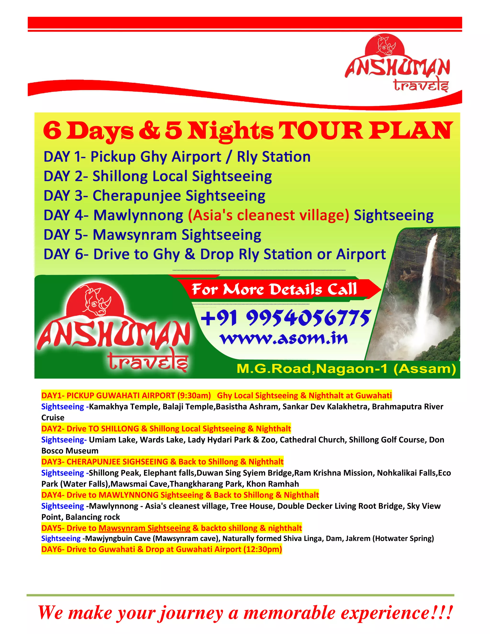 Shillong Tour Package | PDF
