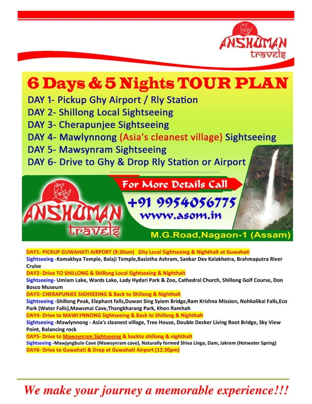 Shillong Tour Package | PDF
