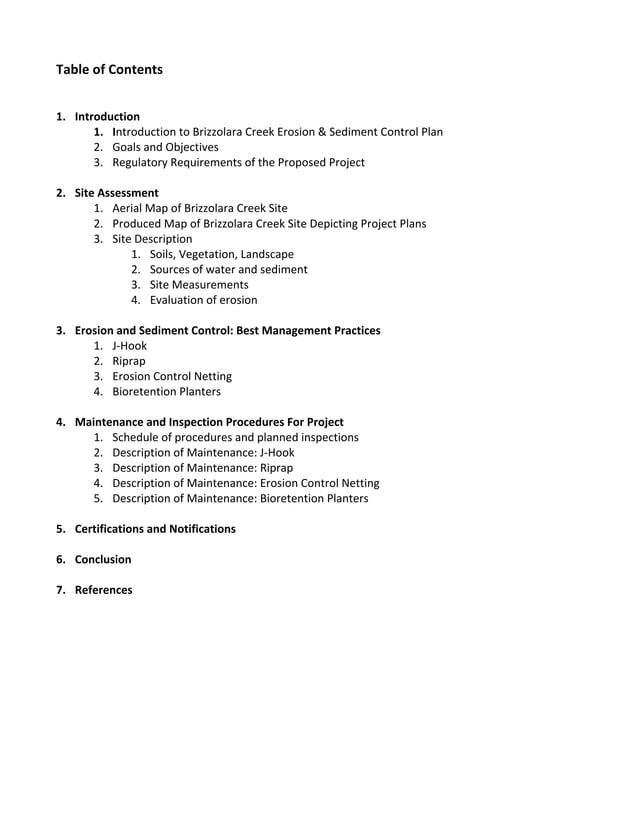Erosion and Sediment Control Plan | PDF