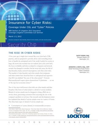 Insurance for Cyber Risks | PDF | Information and Network Security | Computing