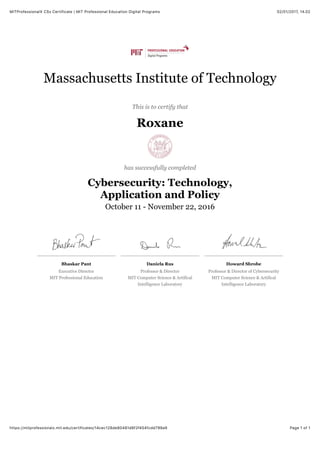 MITProfessionalX CSx Certificate | MIT Professional Education Digital ...