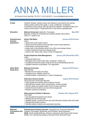 Anna Resume Revised | PDF