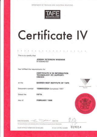 Certificate IV | PDF