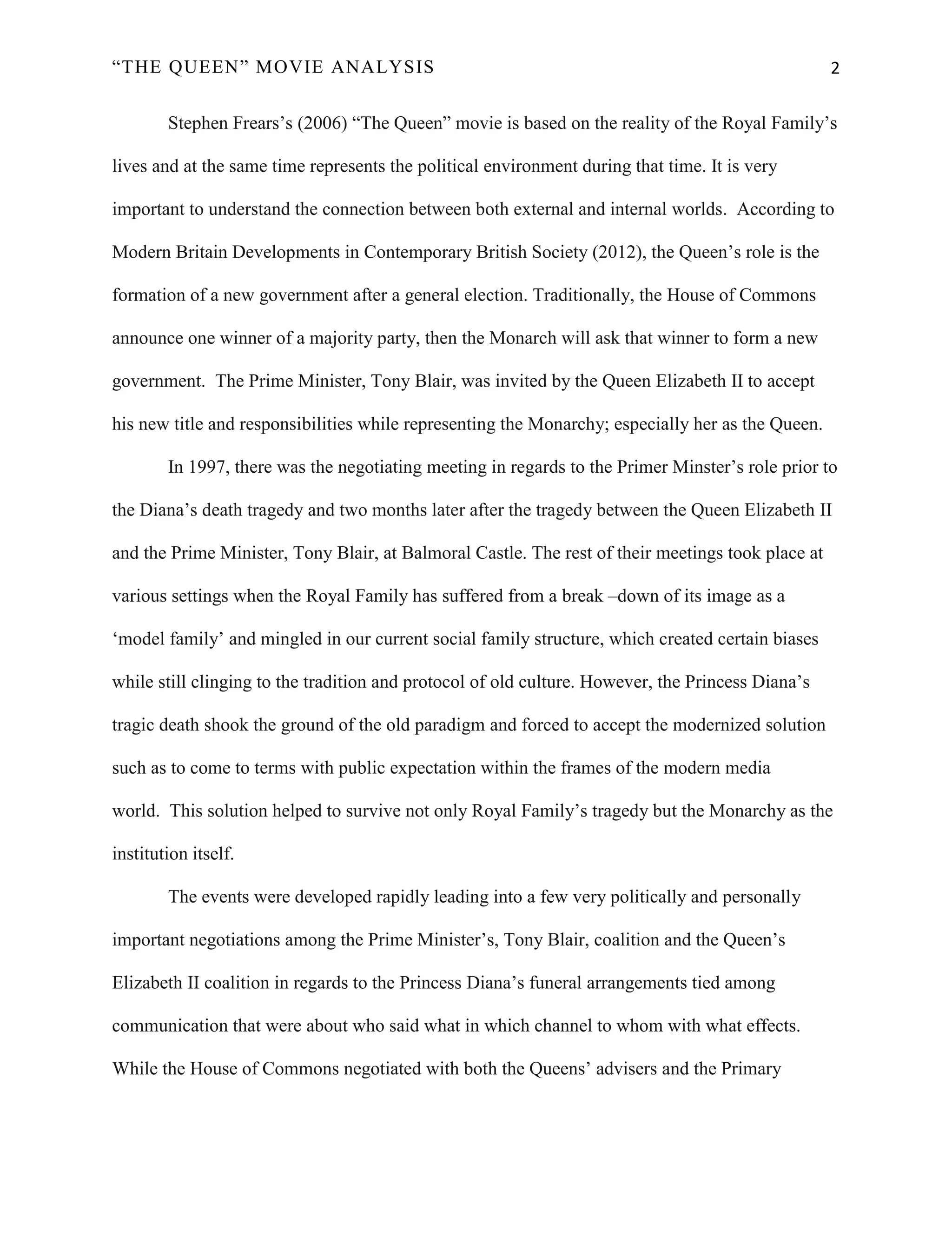 The Queen Movie Analysis | PDF