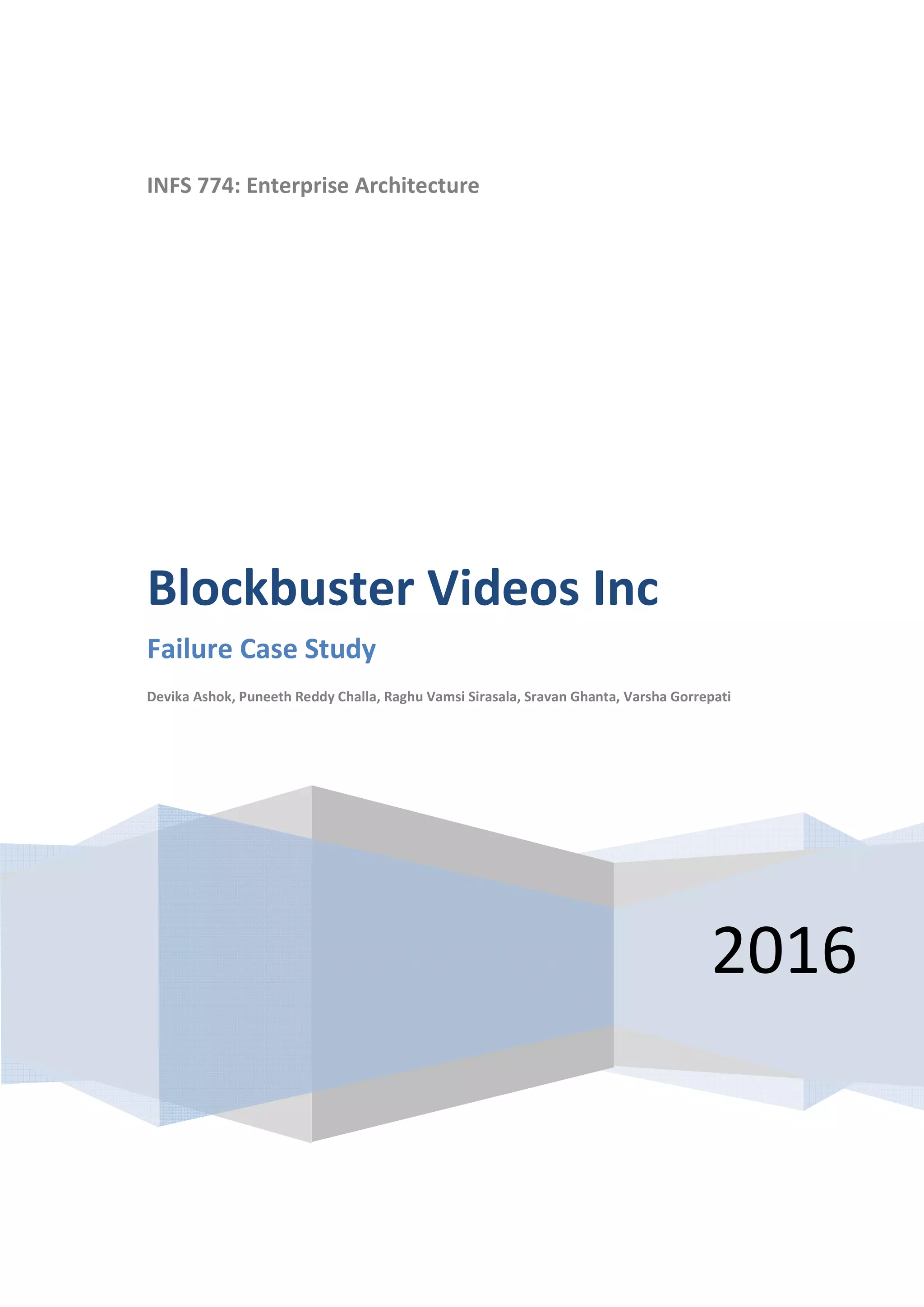 Blockbuster Videos - Failure Case study v4.0 | PDF