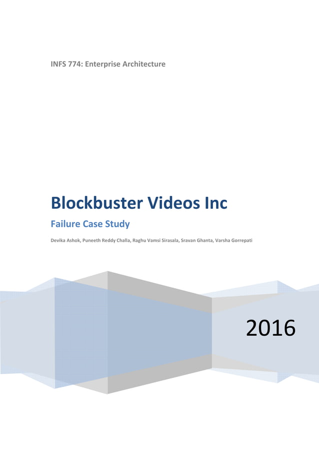 Blockbuster Videos - Failure Case study v4.0 | PDF | Home Entertainment Systems | Consumer ...