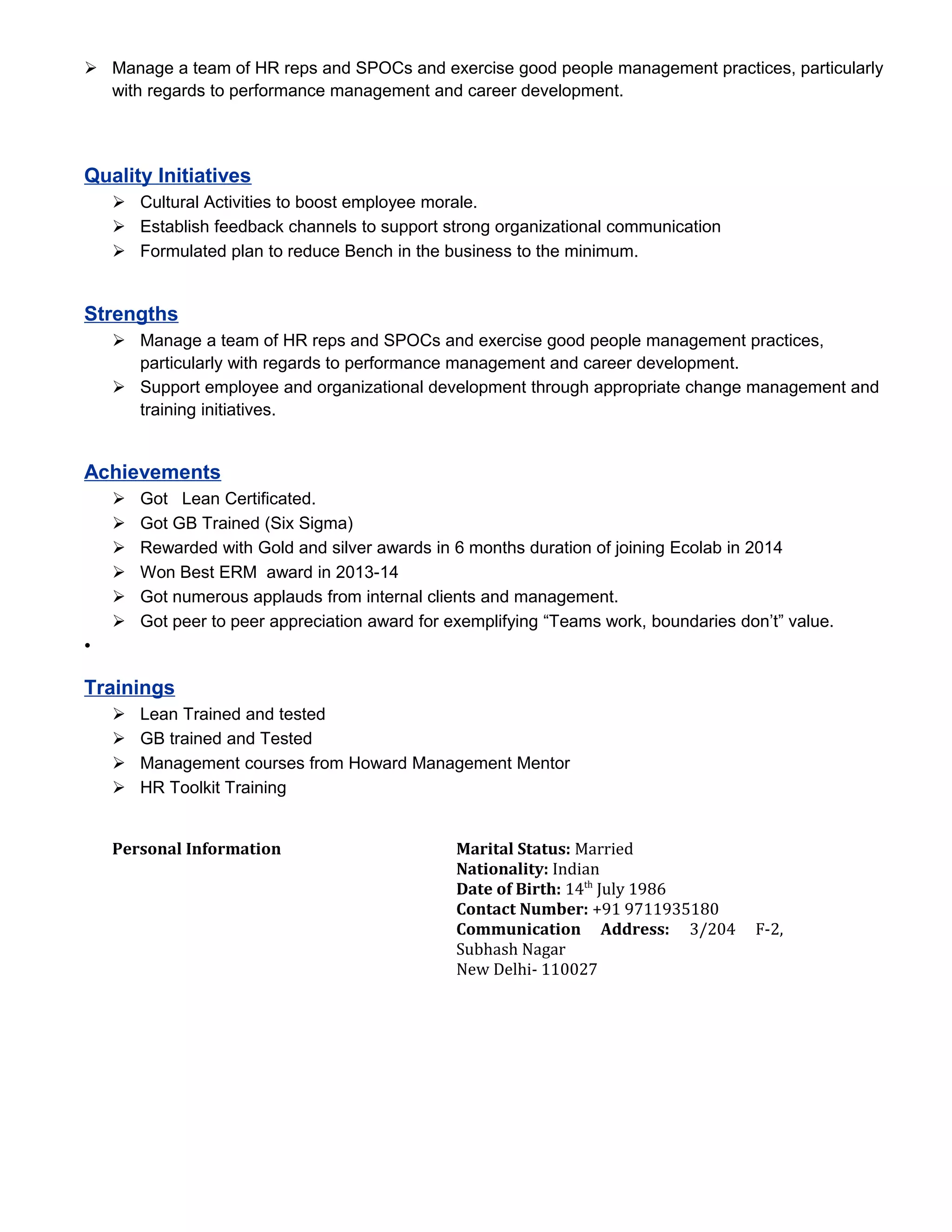 Resume_HR | PDF