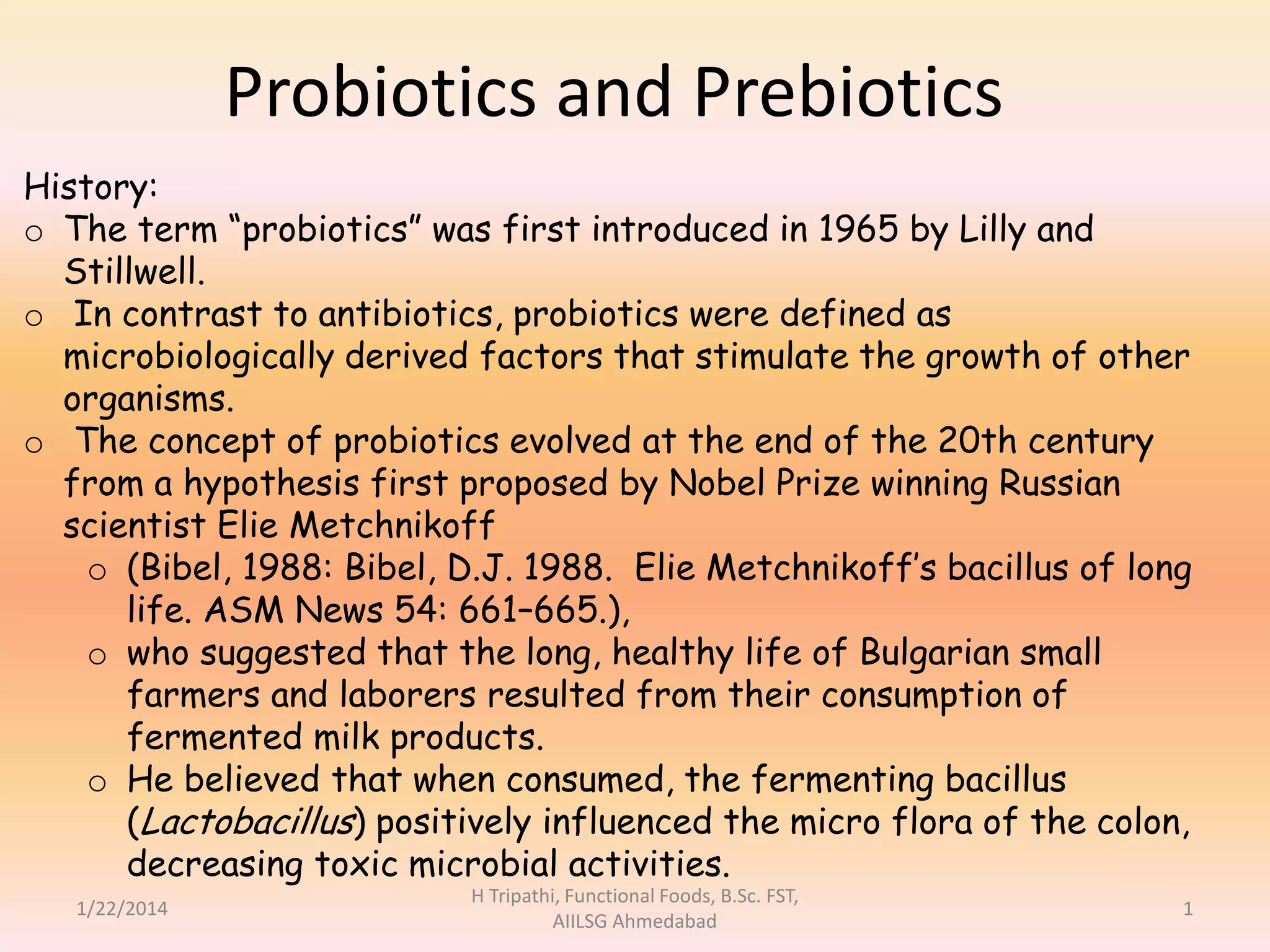 Probiotics Prebiotics | PDF