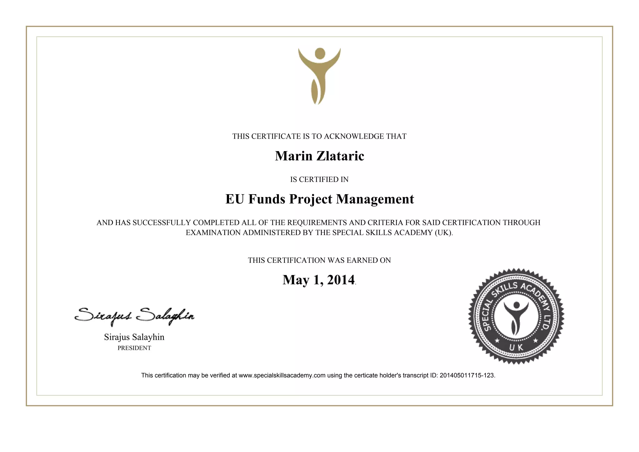 EU Funds Project Management specialization | PDF