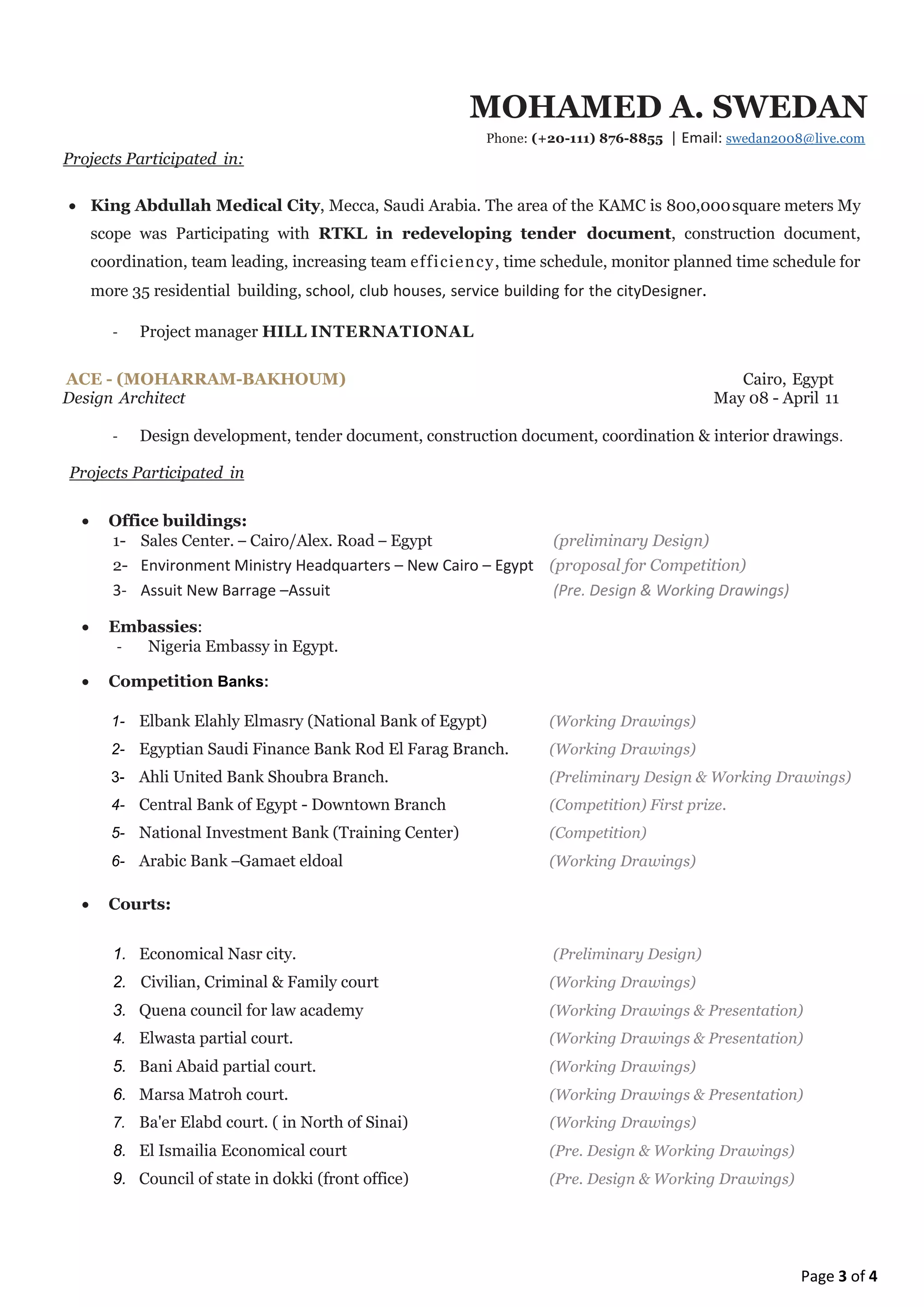 Mohamed A Swedan Resume | PDF