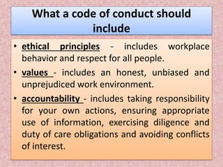 Code of Conduct in Business | PPTX