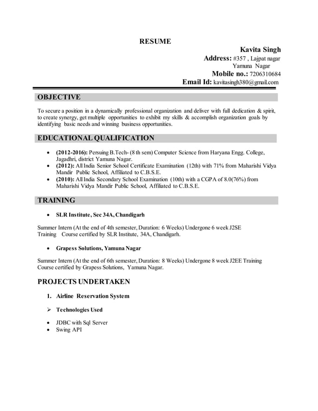 Resume_kavita | DOCX