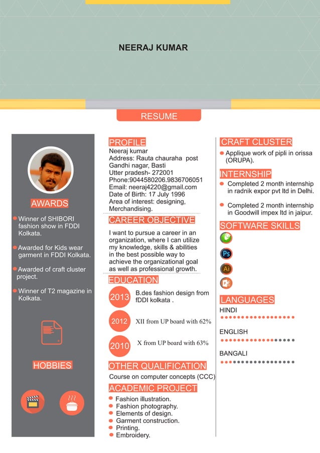 Creative CV of neeraj kumar | PDF