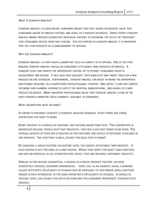 Jones.Zak Conjoint Analysis Tool Summary | PDF