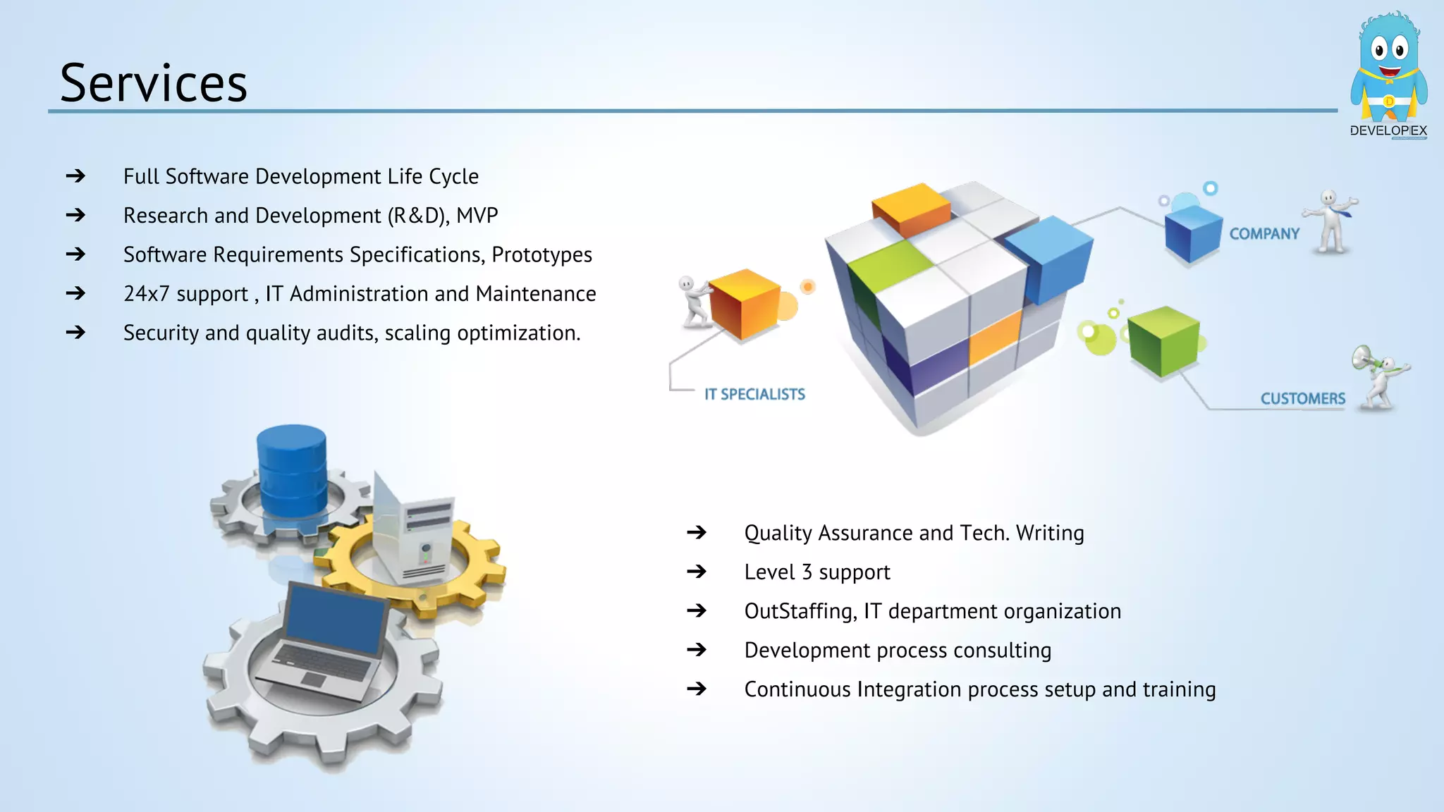 Developex_presentation_v2 | PDF | Operating Systems | Computer Software and Applications