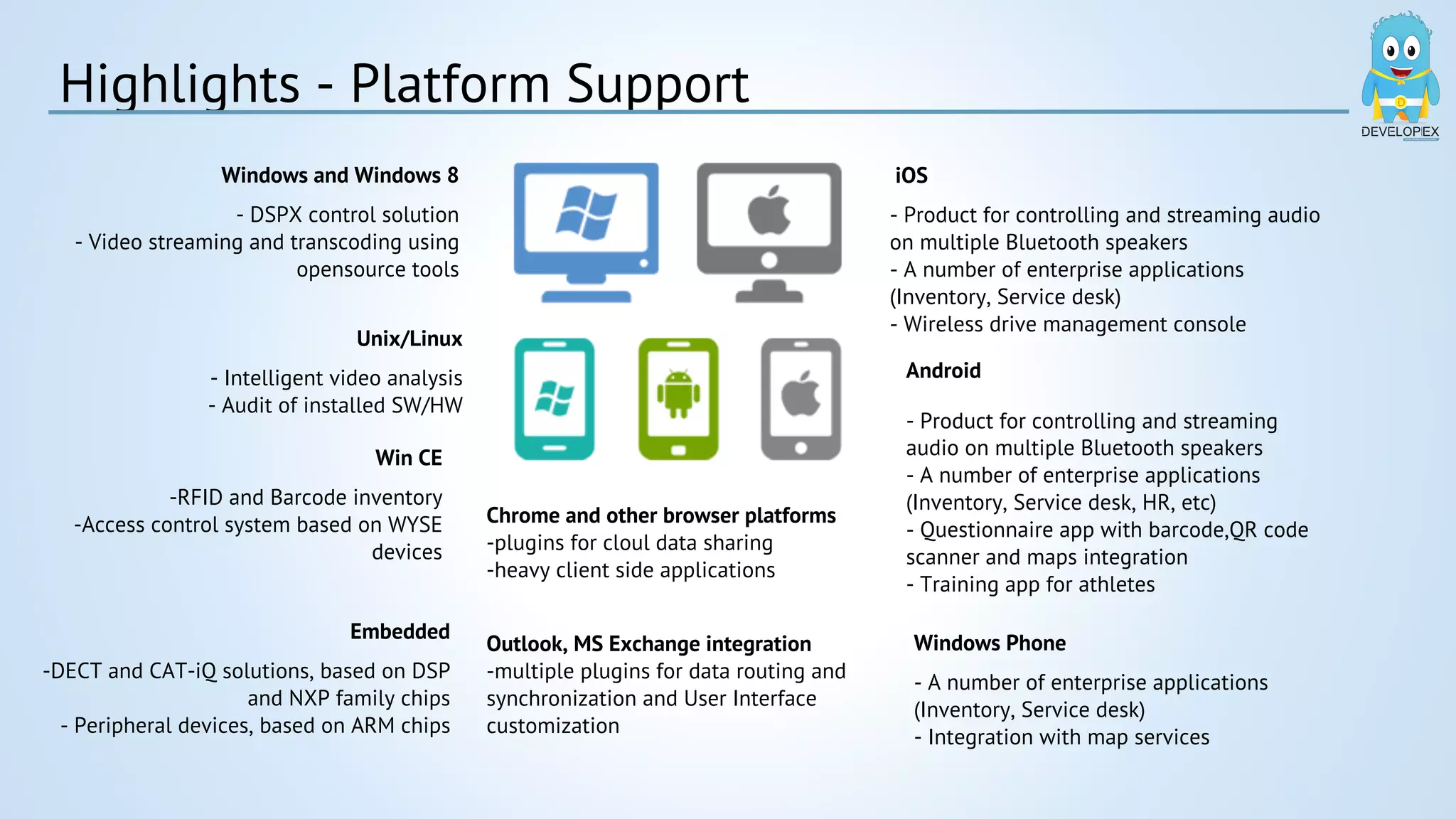 Developex_presentation_v2 | PDF | Operating Systems | Computer Software and Applications