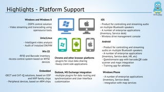 Developex_presentation_v2 | PDF | Operating Systems | Computer Software and Applications