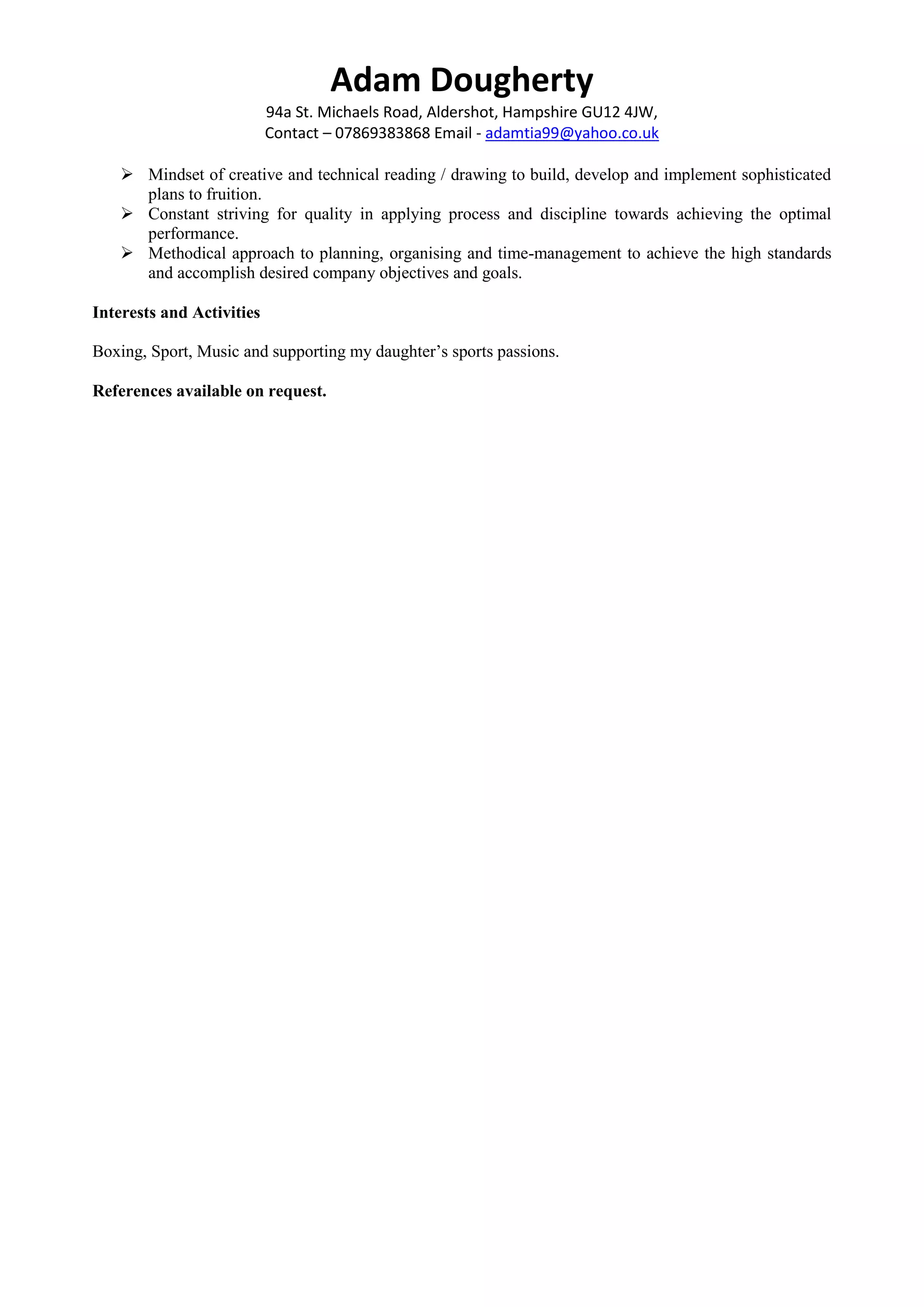 CV Adam Dougherty CV new PDF | PDF